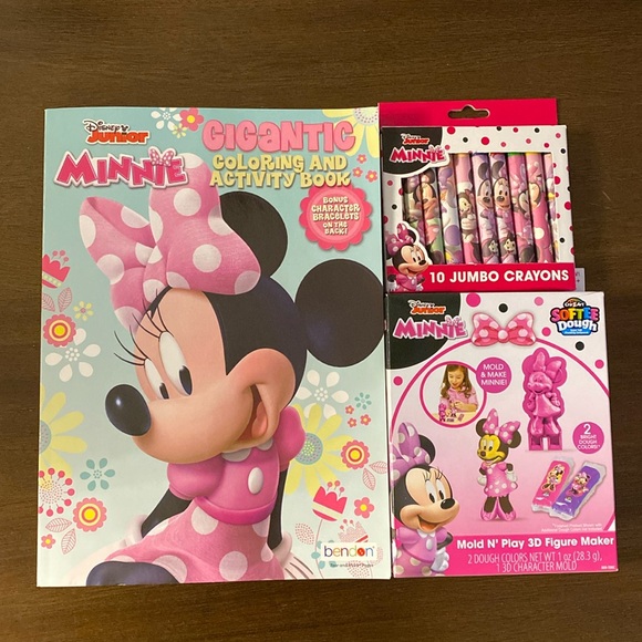 Disney | Toys | Minnie Mouse Craft Bundle Coloring Activity Bookjumbo ...
